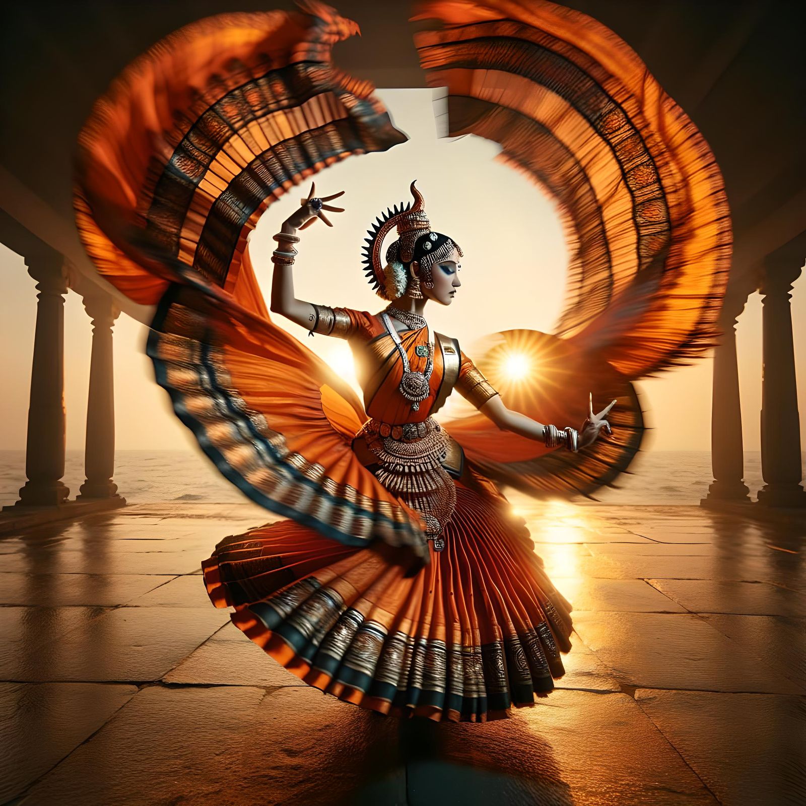 The Bharatanatyam dancer - AI Generated Artwork - NightCafe Creator