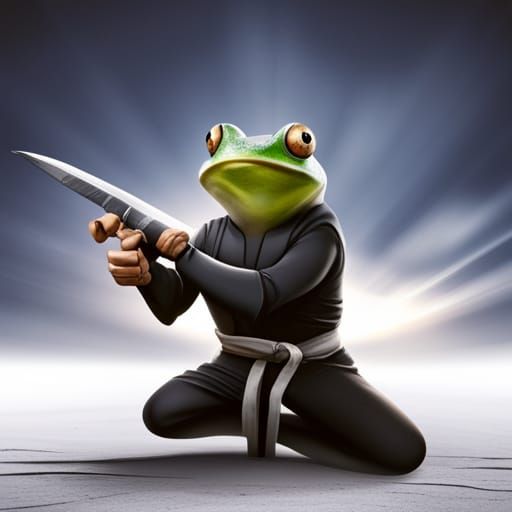 ninja frog - AI Generated Artwork - NightCafe Creator