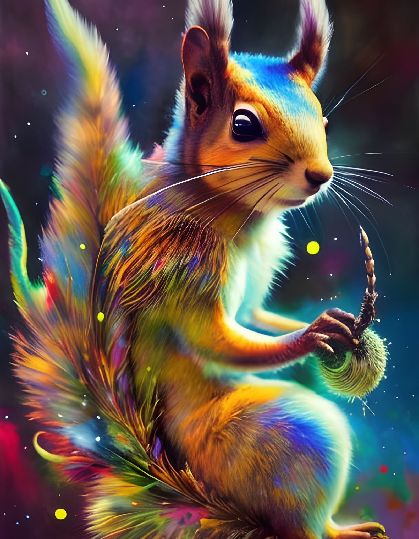 Wise Cosmic Squirrel - AI Generated Artwork - NightCafe Creator