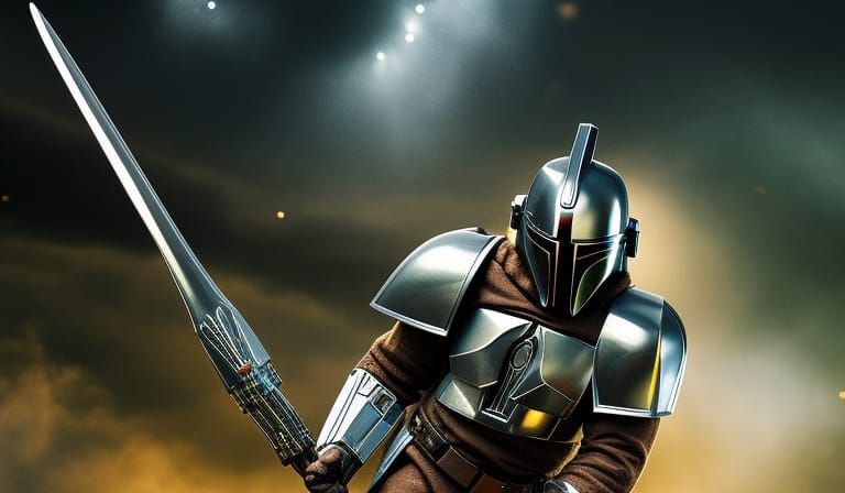 Mando w/ Sword - AI Generated Artwork - NightCafe Creator