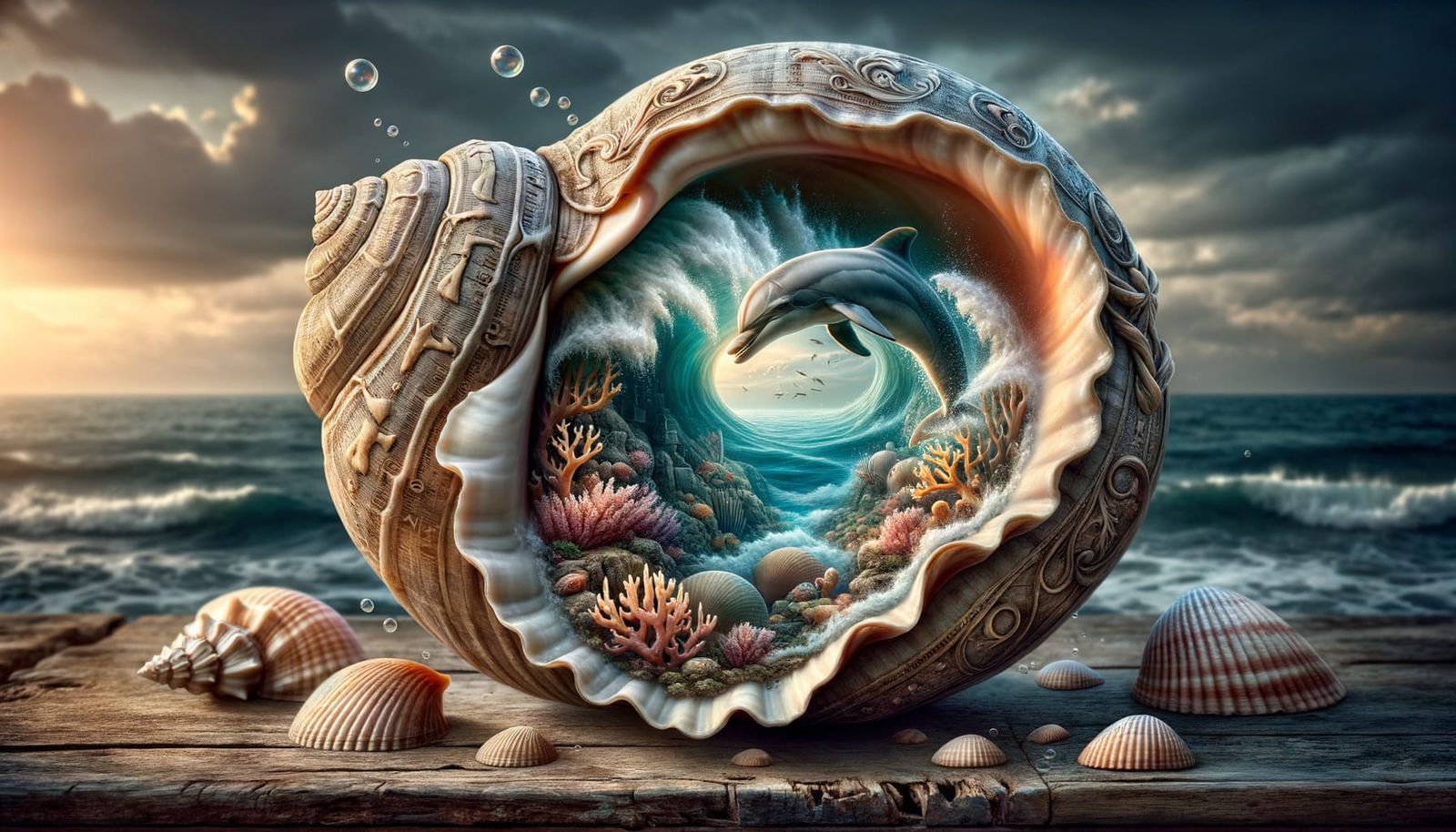 Mystical Seashell- Daily challenge #725 - NightCafe Creator