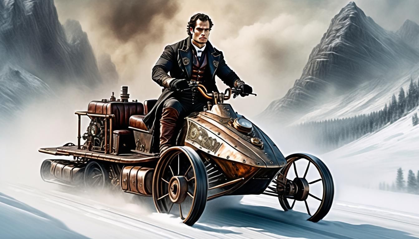 Steamy snowmobile - AI Generated Artwork - NightCafe Creator
