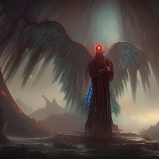 lucifer - Crying Lucifer: Detailed Matte Painting in Deep ...