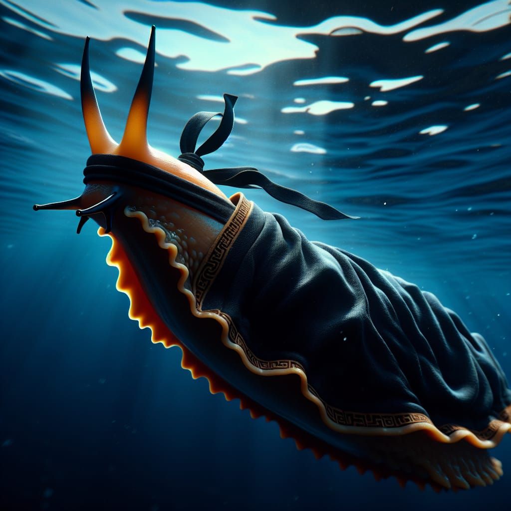 Ninja sea slug - AI Generated Artwork - NightCafe Creator