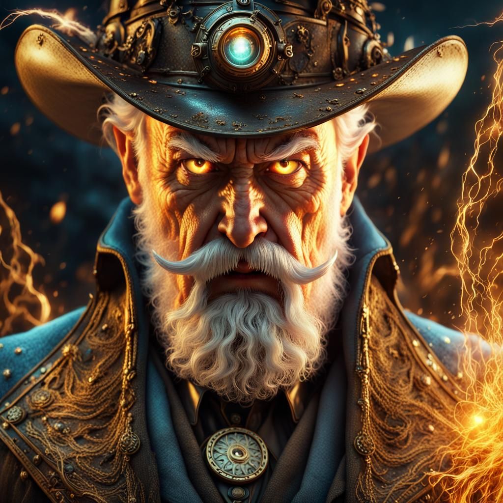 Award-winning masterpiece movie poster ultra-closeup of intense ...