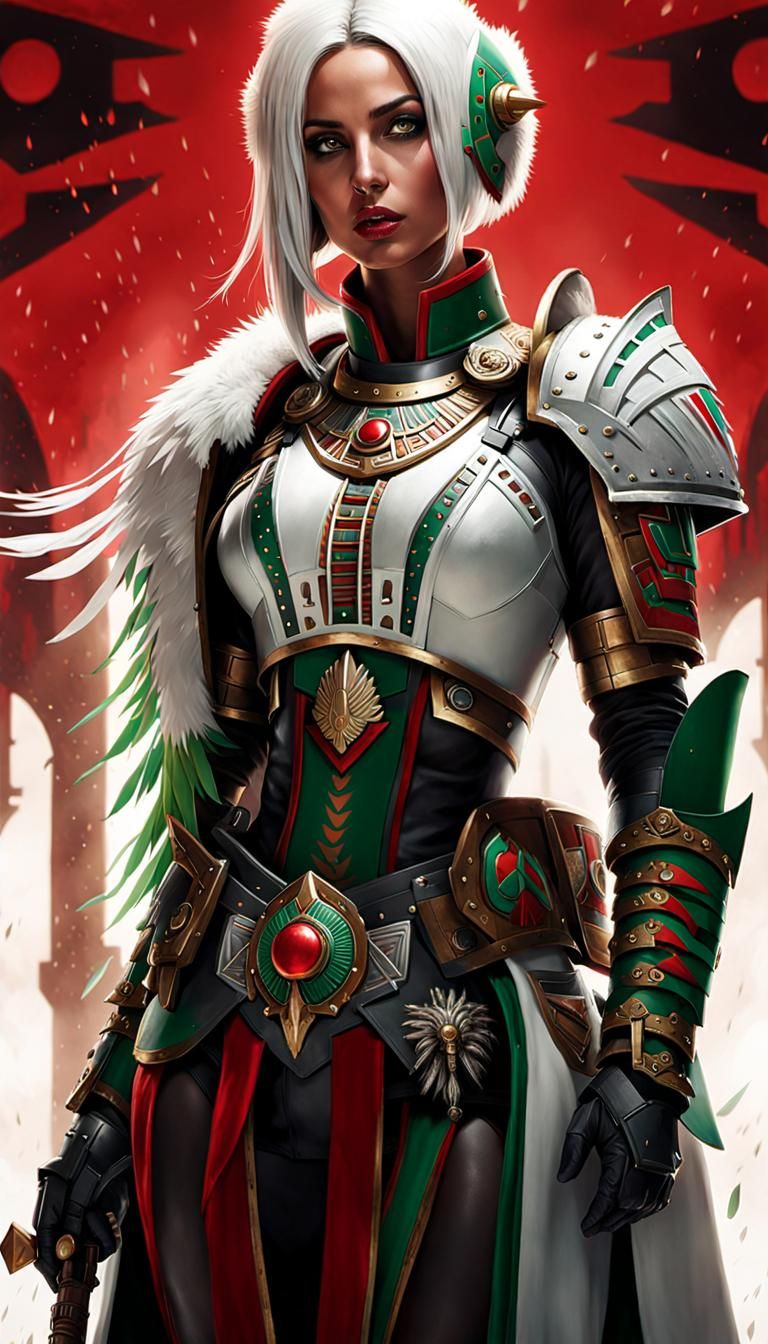 Warhammer 40k, Space Marine, beautiful woman, Ana de Armas, tanned skin ...