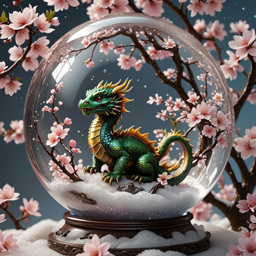 Sakura Dragon - AI Generated Artwork - NightCafe Creator