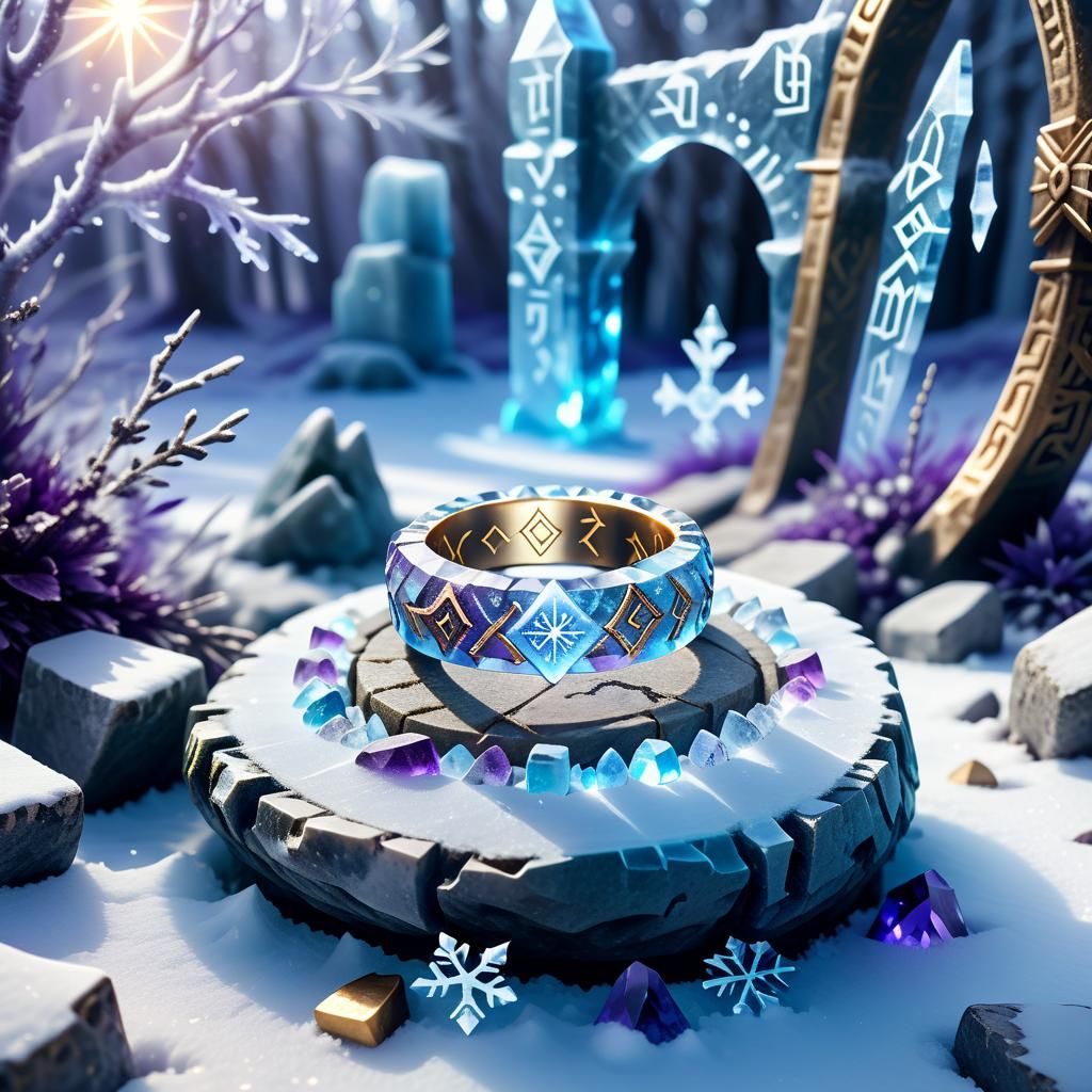 Ring of Winter - Ethereal Crystal Ring Illuminates Ancient A...