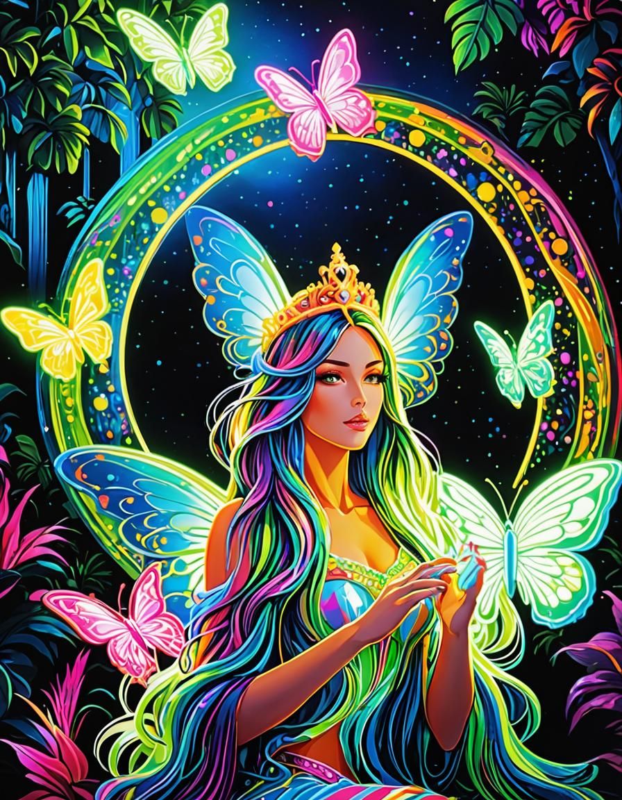 Neon Princess - AI Generated Artwork - NightCafe Creator