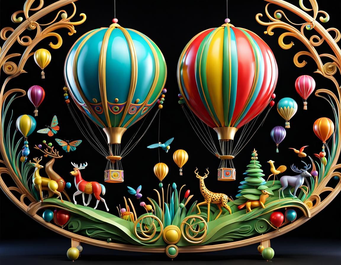 Kinetic Balloon Art - AI Generated Artwork - NightCafe Creator