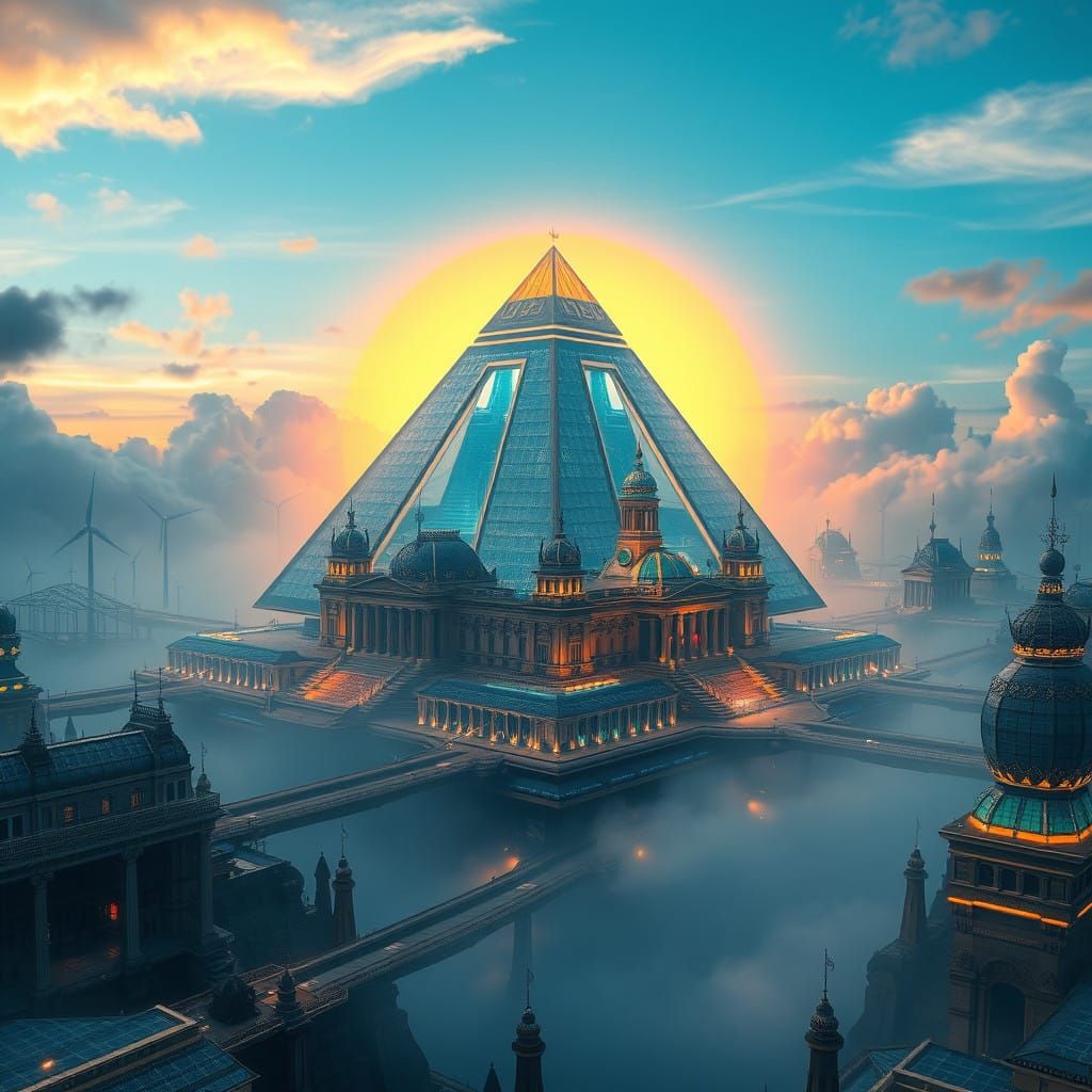Solarpunk Utopia: Solar Pyramid Society