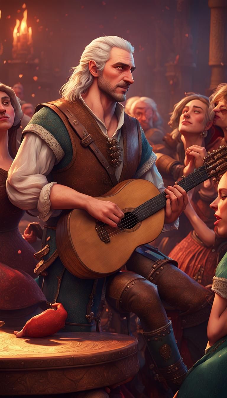 The Witcher multiverse: Geralt is a bard! - AI Generated Artwork ...