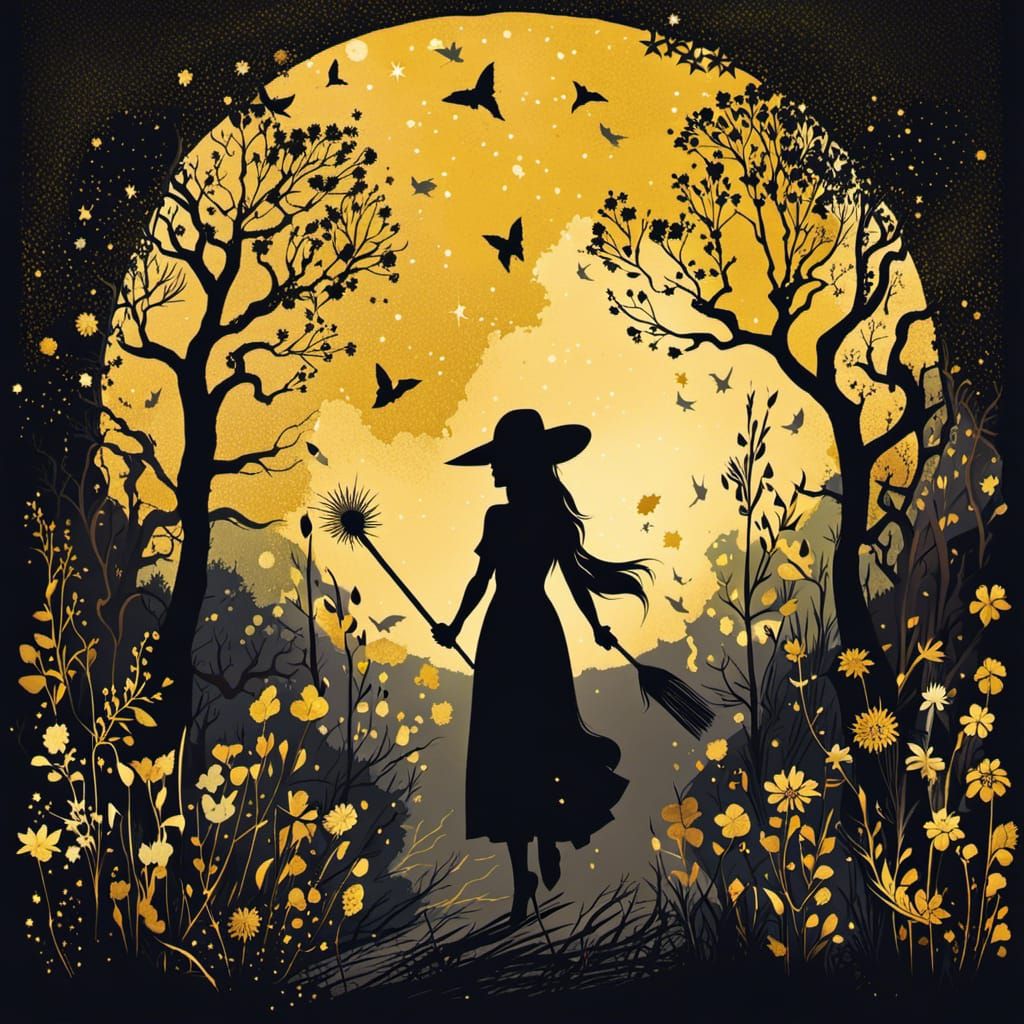 Flower Witch - AI Generated Artwork - NightCafe Creator