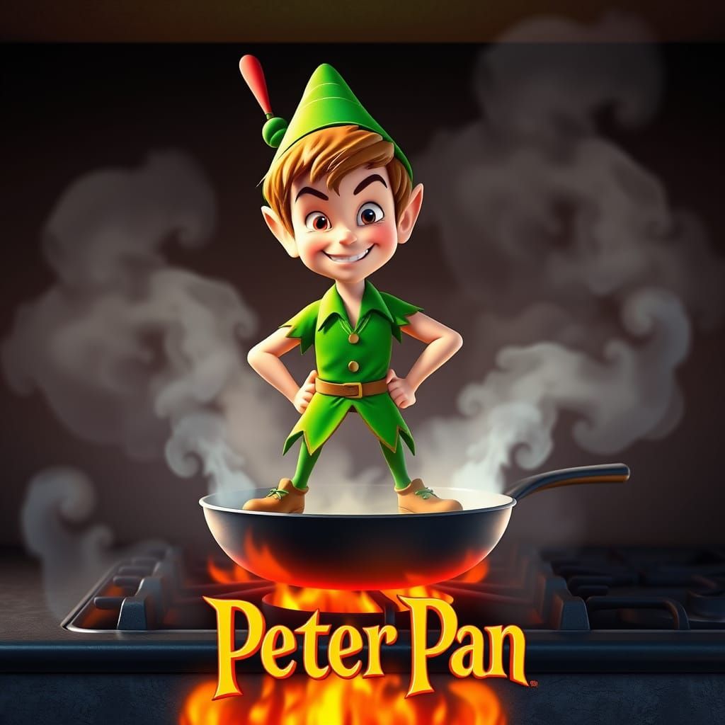 Peter Pan - Peter Pan in a Fiery Cartoon Adventure