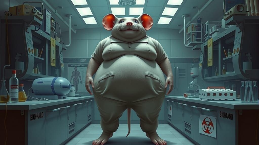 Lab Rat in the laboratory - Surreal Laboratory Scene in Ind...