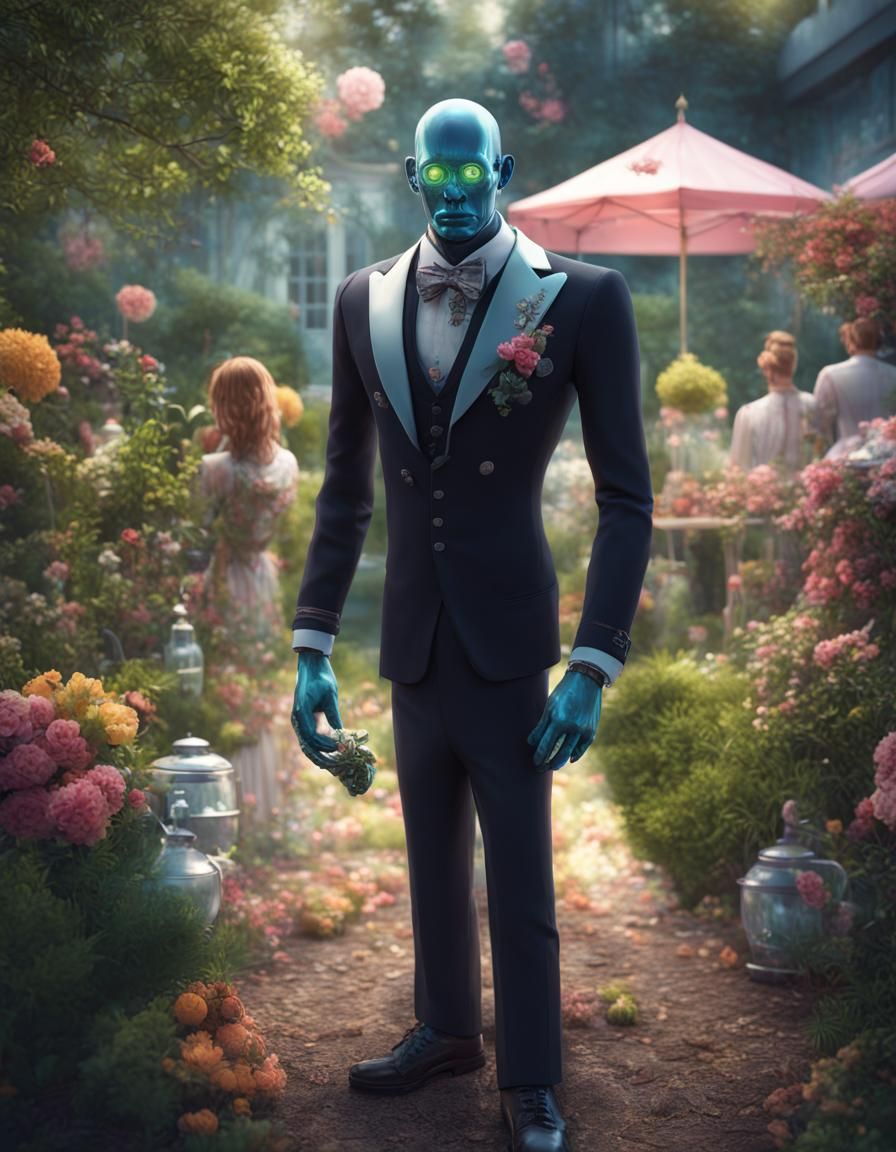 "Blue Butler" - AI Generated Artwork - NightCafe Creator