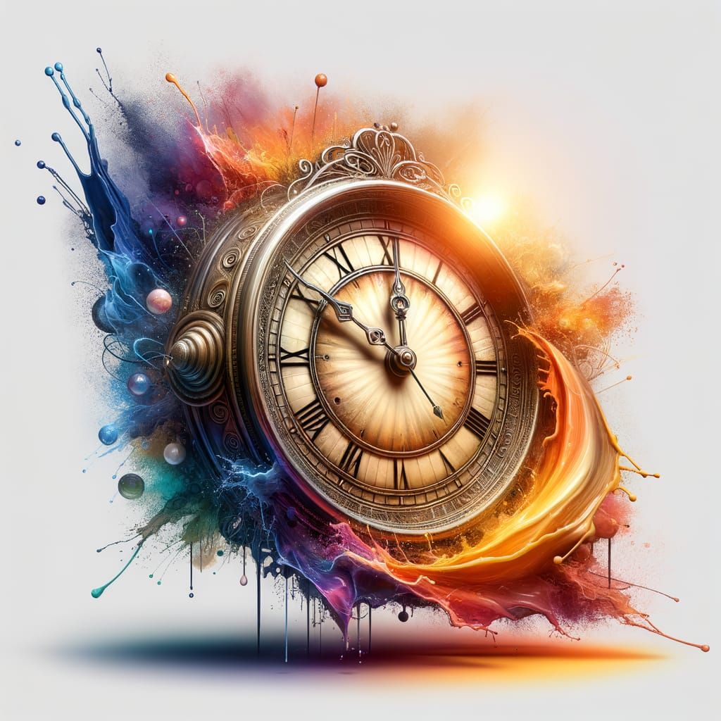 Time travel machine - Hyperrealistic Clock Face Concept Art ...