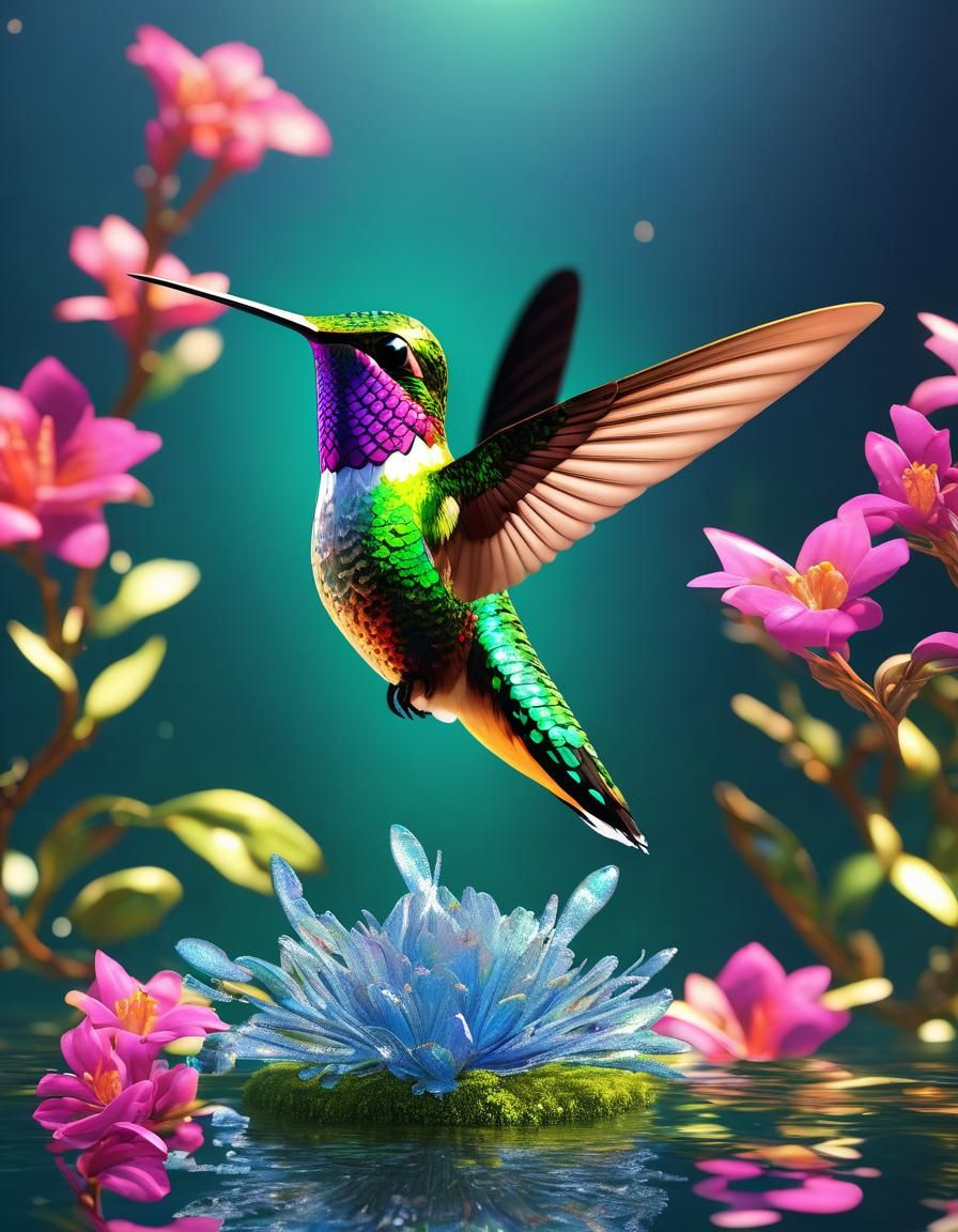 Hummingbird - AI Generated Artwork - NightCafe Creator