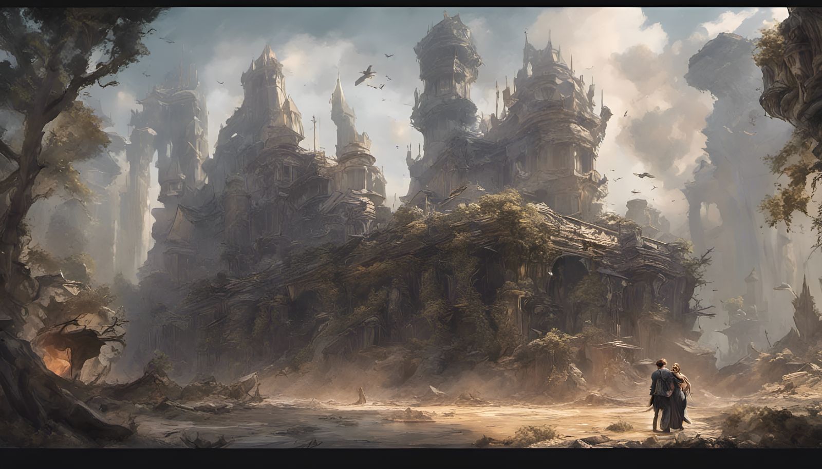 Discovering some Ancient Ruins - AI Generated Artwork - NightCafe Creator