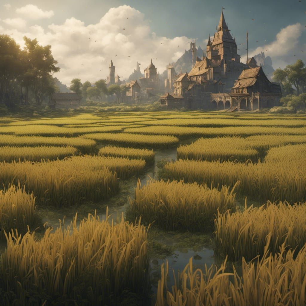 medieval rice field again - AI Generated Artwork - NightCafe Creator