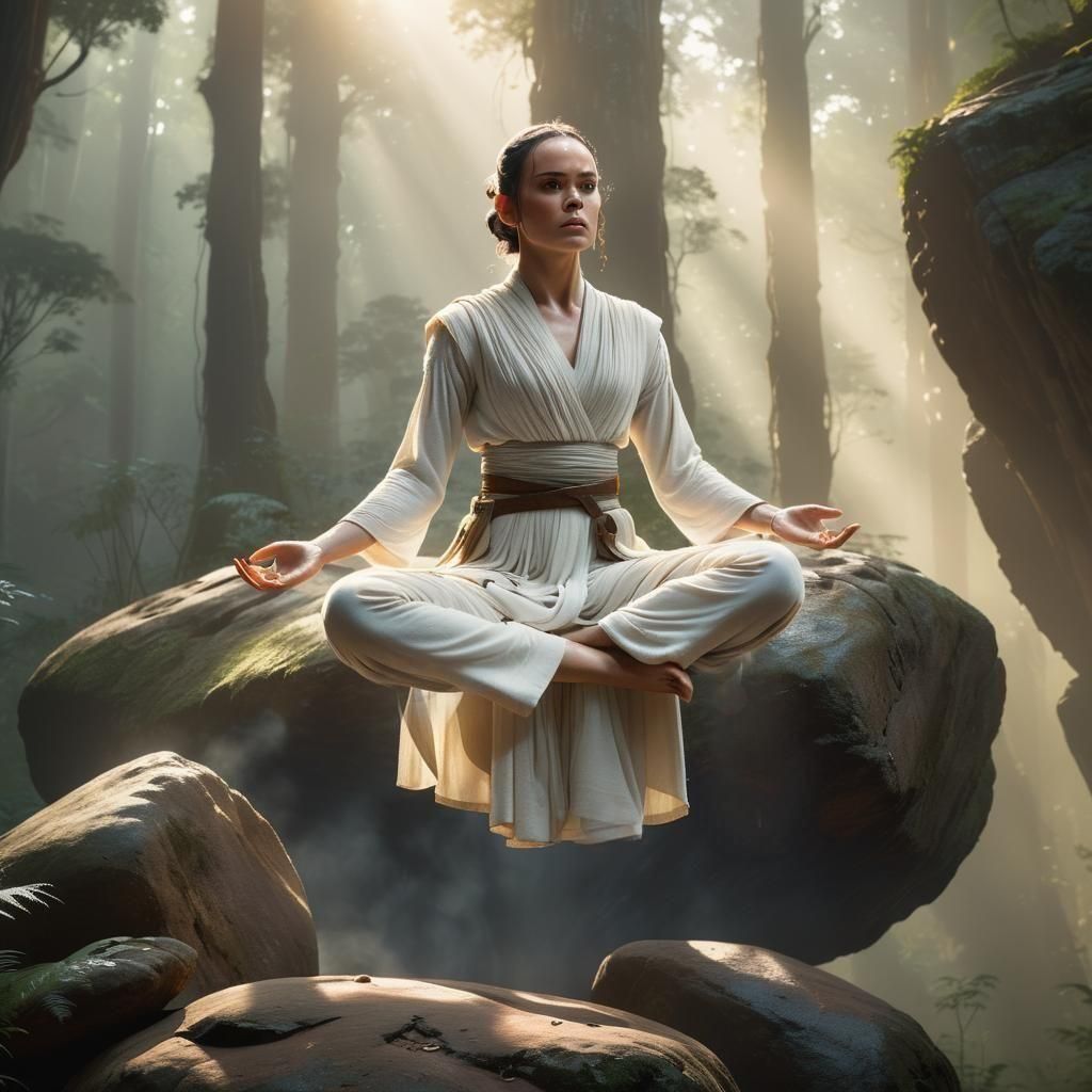 Jedi Apprentice Rey - Mystical Rey Skywalker Soars Above the...