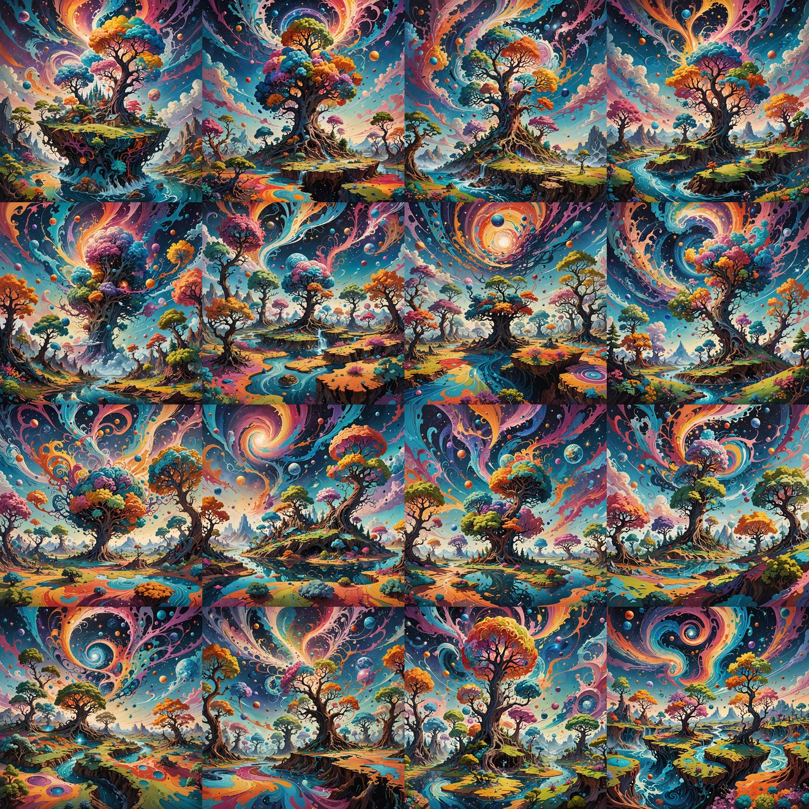 A surreal and chaotic landscape where the boundaries of reality have ...