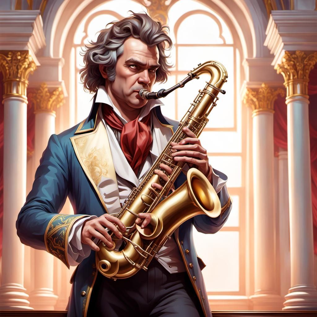 Beethoven in Concert - AI Generated Artwork - NightCafe Creator