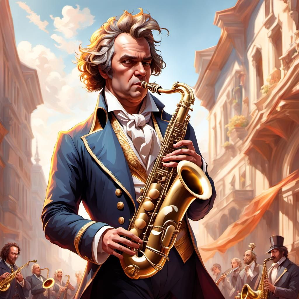 Beethoven in Concert - AI Generated Artwork - NightCafe Creator