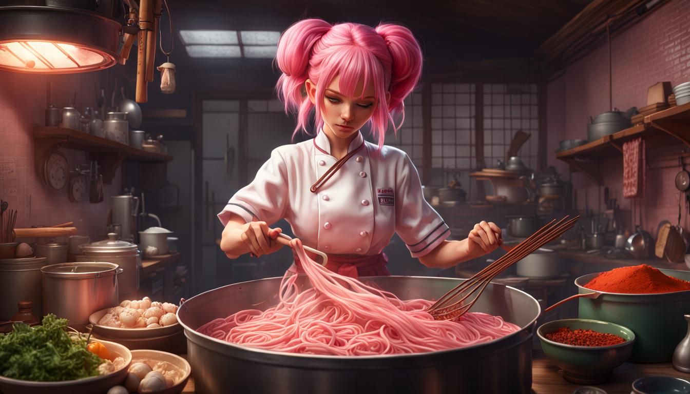 Queen Rhoda ramen chef - AI Generated Artwork - NightCafe Creator