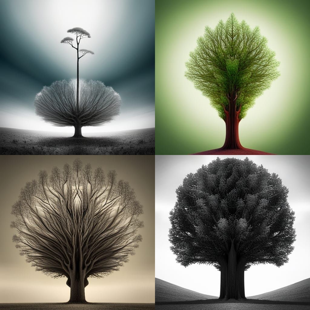 a surreal image of a trees - AI Generated Artwork - NightCafe Creator