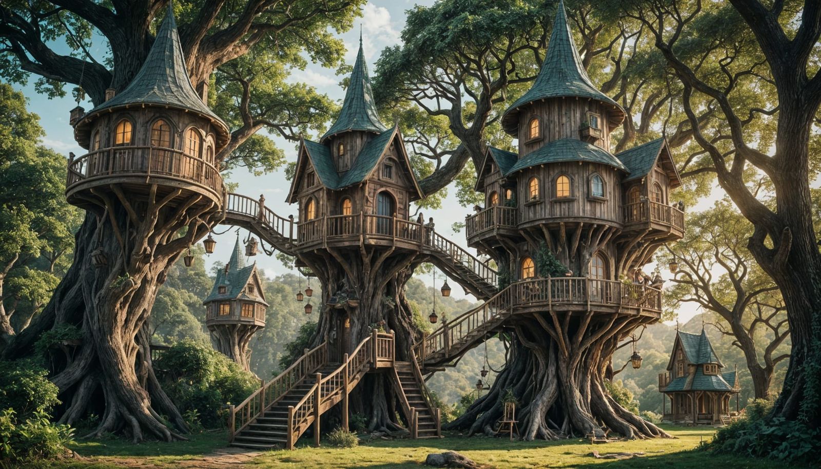 fancy elven treehouses - Ethereal Elf Treehouses in Cinemati...