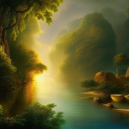 The Riverside - AI Generated Artwork - NightCafe Creator