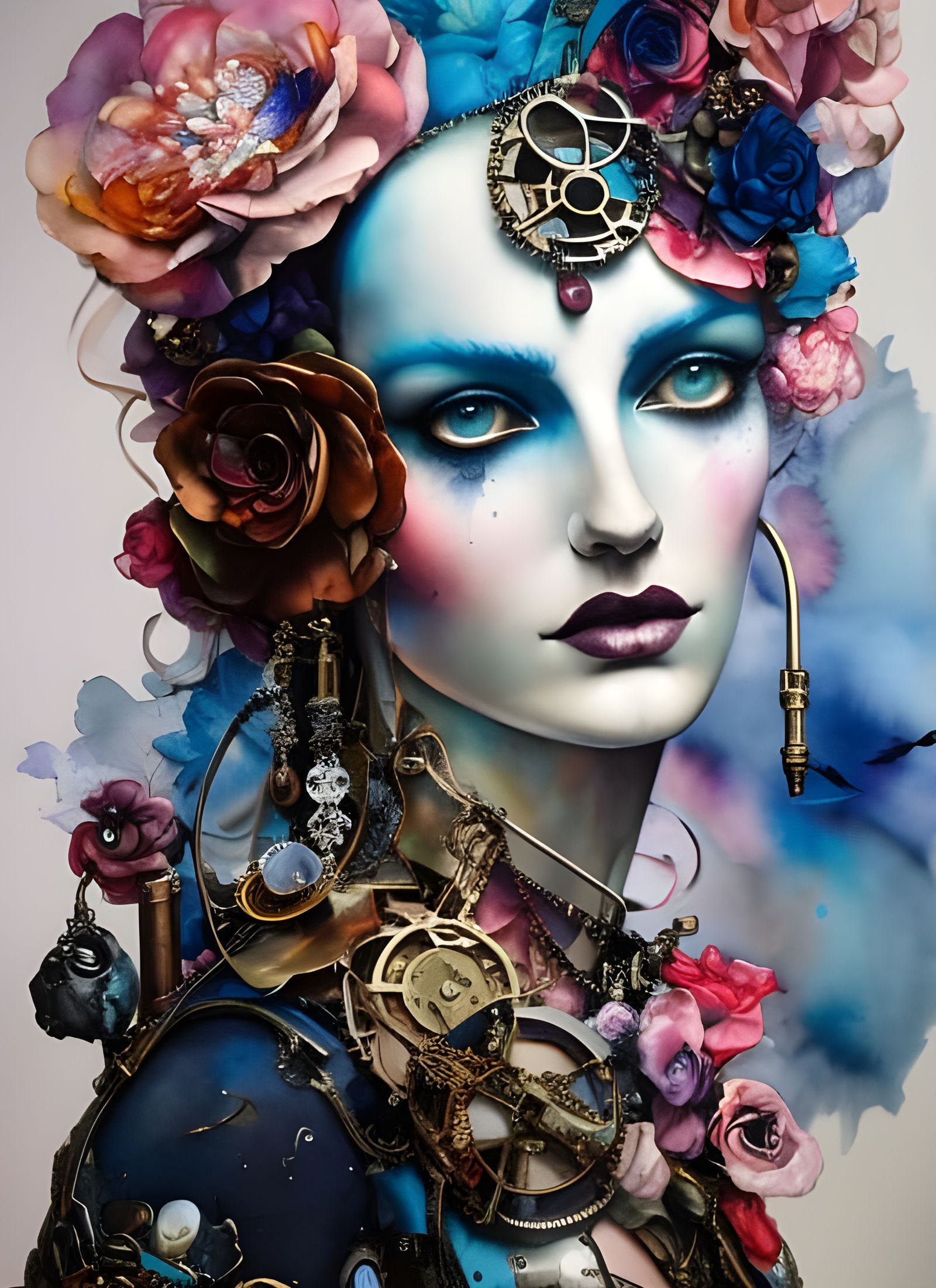 Splatterpunk Empress 4 - AI Generated Artwork - NightCafe Creator