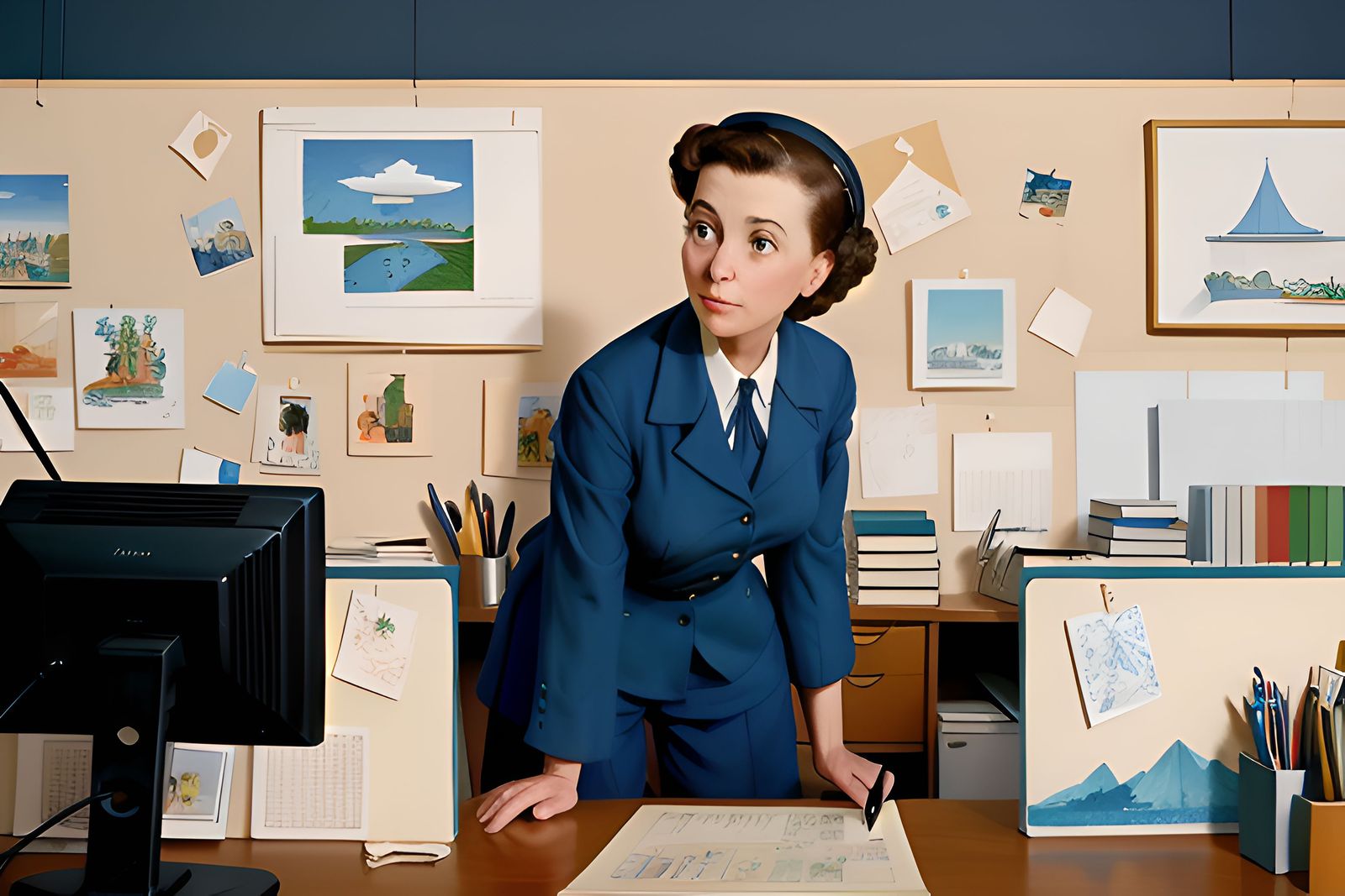 Office Scene - AI Generated Artwork - NightCafe Creator