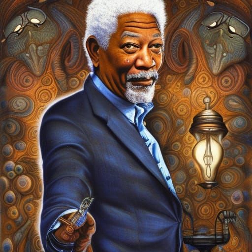 Morgan Freeman’s mustache - AI Generated Artwork - NightCafe Creator