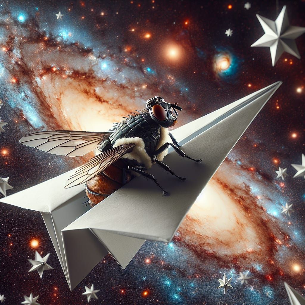Things that Fly ( a fly flies to the stars ) - AI Generated Artwork ...