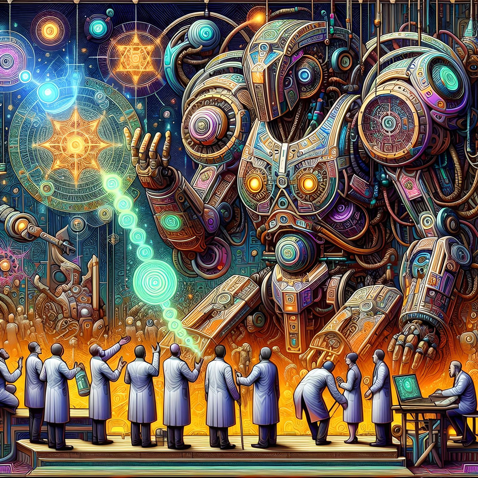 Ritual of the Machine - AI Generated Artwork - NightCafe Creator
