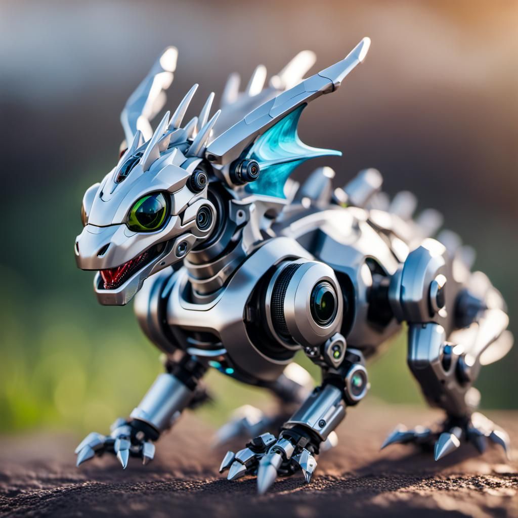 Robotic dragon - AI Generated Artwork - NightCafe Creator