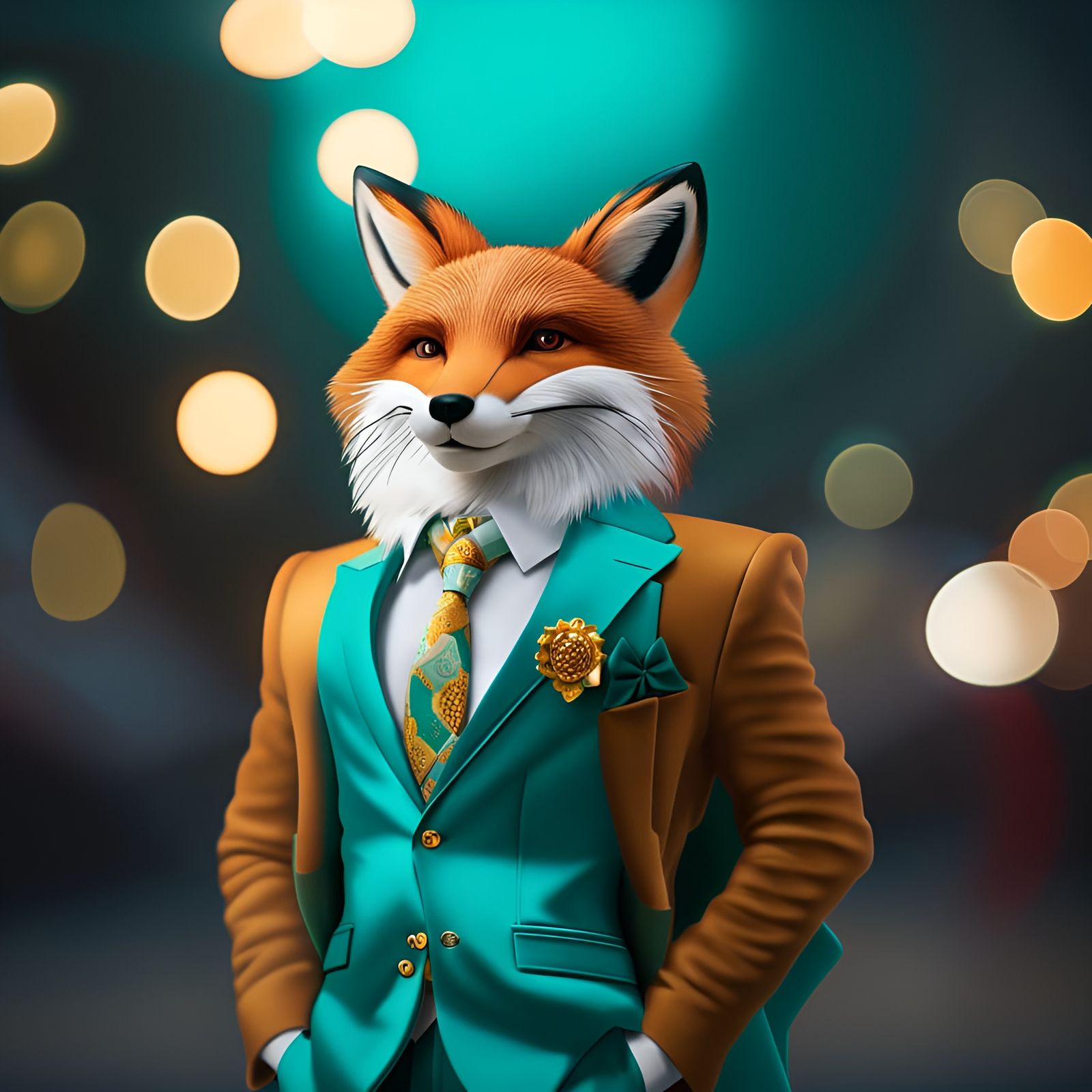 Dapper Fox - AI Generated Artwork - NightCafe Creator