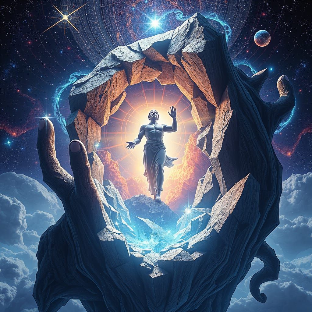 Biblical Astral Cosmic Scene in 4K 3D - AI Art