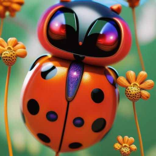 Friendly ladybug - AI Generated Artwork - NightCafe Creator