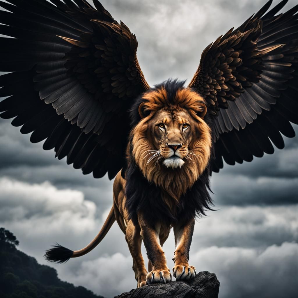 Flying Lion - AI Generated Artwork - NightCafe Creator