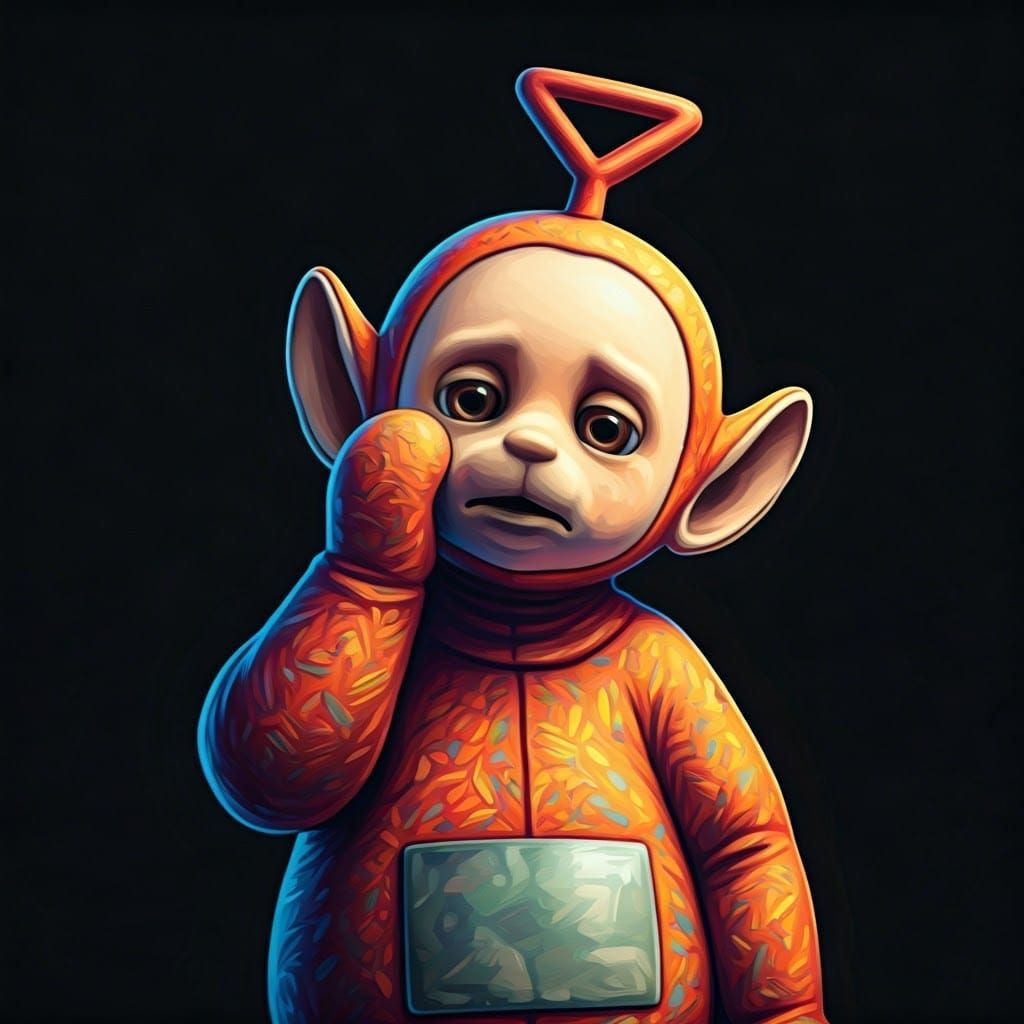Melancholic Teletubby Contemplates Existence in a ... - AI Art