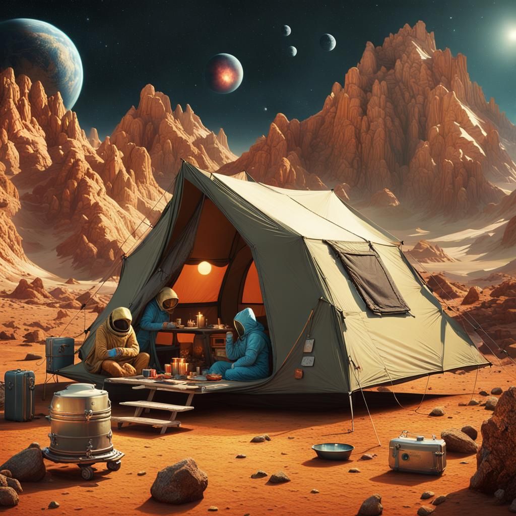 Camping in Outerspace Fashion camping feast on bizarre and wonderful ...