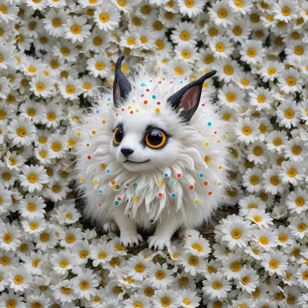Fluffy flower creature - AI Generated Artwork - NightCafe Creator