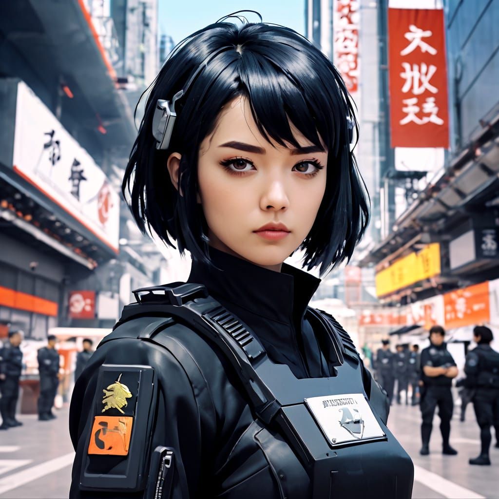 Anime scifi police officer... - Anime scifi police officer.....