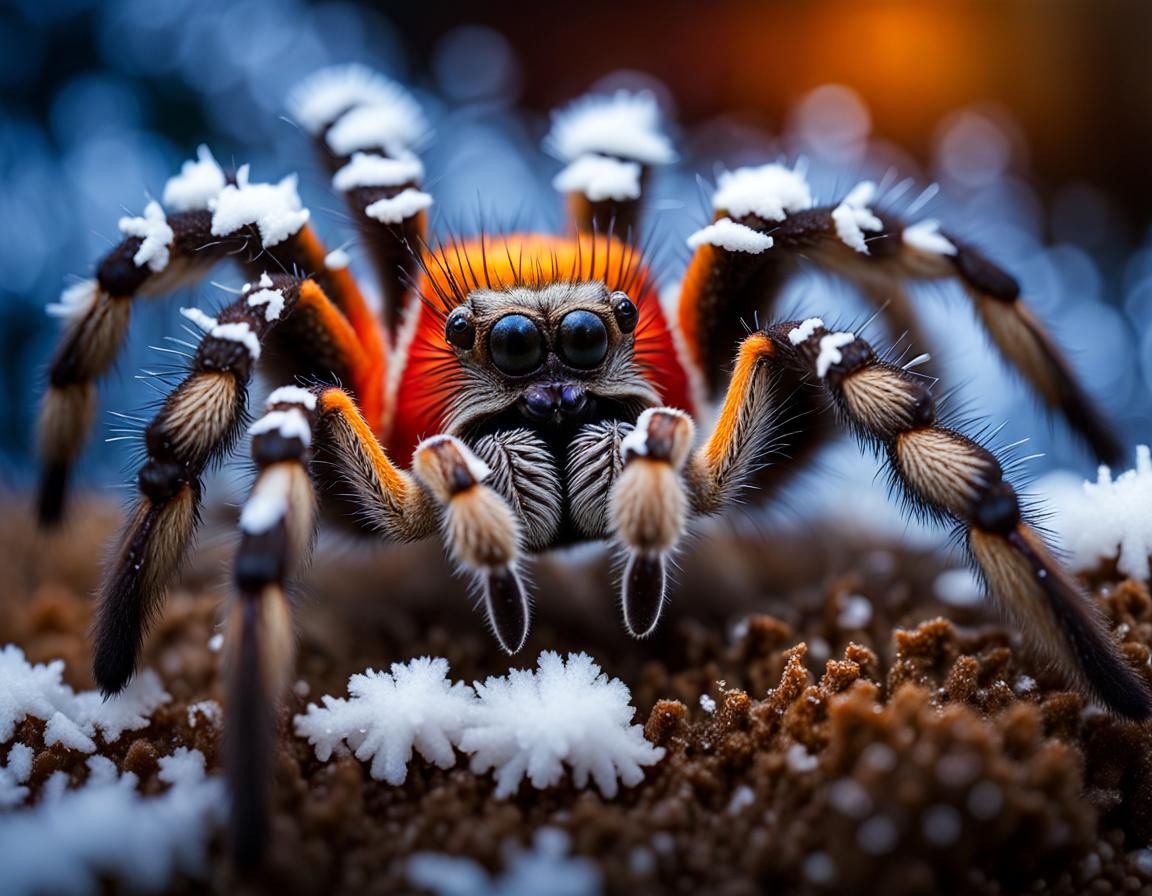 Tarantula Looking to Escape Coming Snow - AI Generated Artwork ...