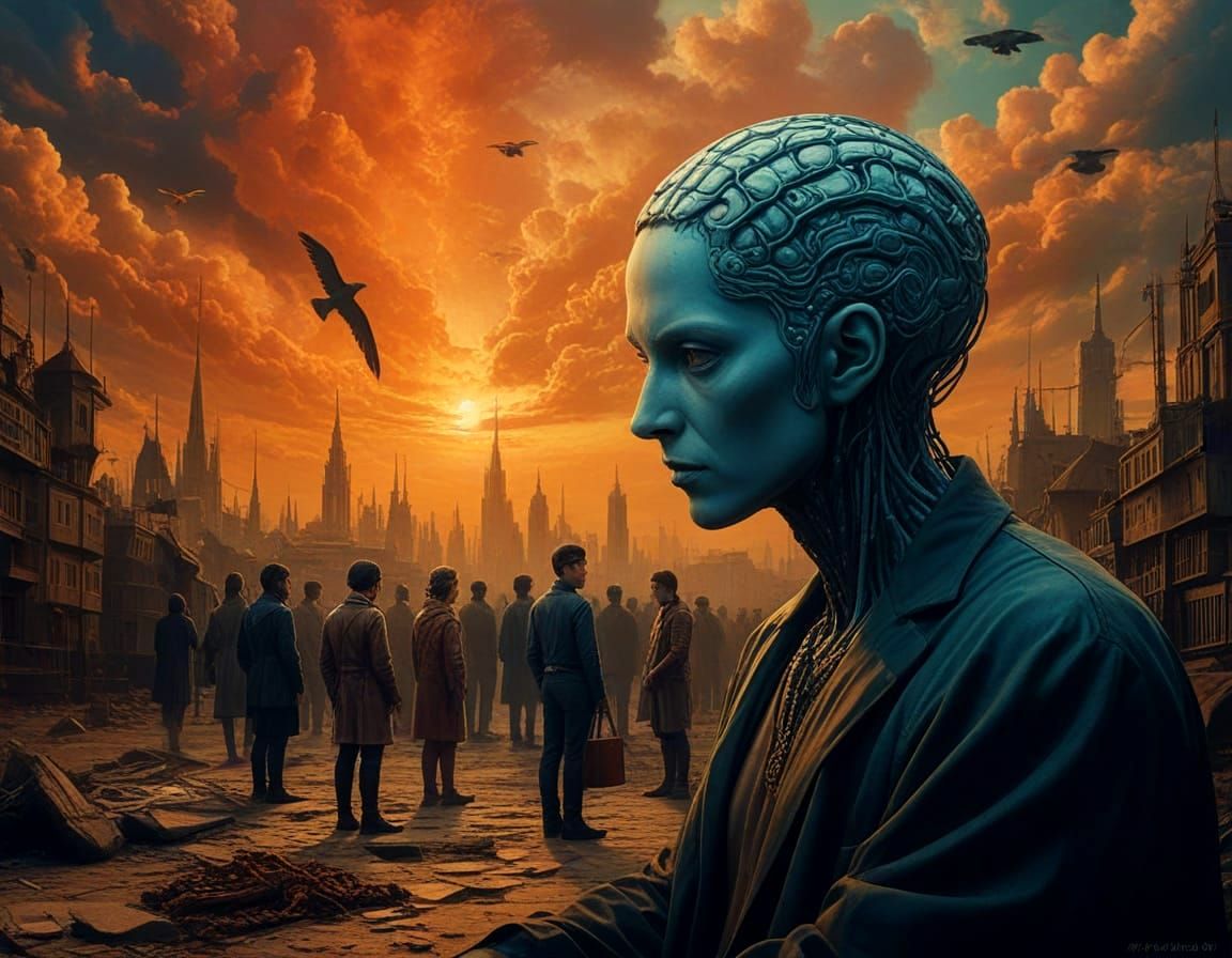 control - Surreal Scene of Alien Mind Control in a Brainwash...