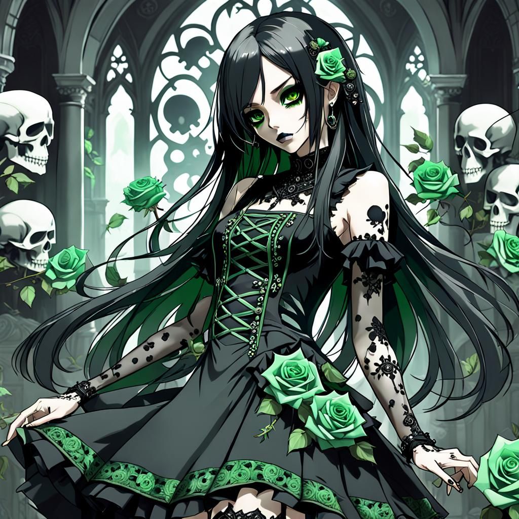 Gothic poison girl - AI Generated Artwork - NightCafe Creator