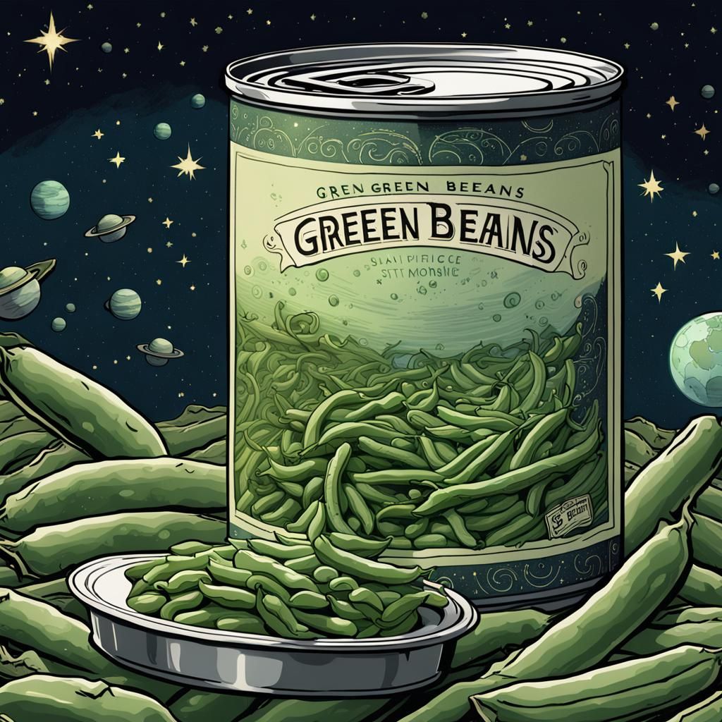 Outer Space Green Beans - AI Generated Artwork - NightCafe Creator